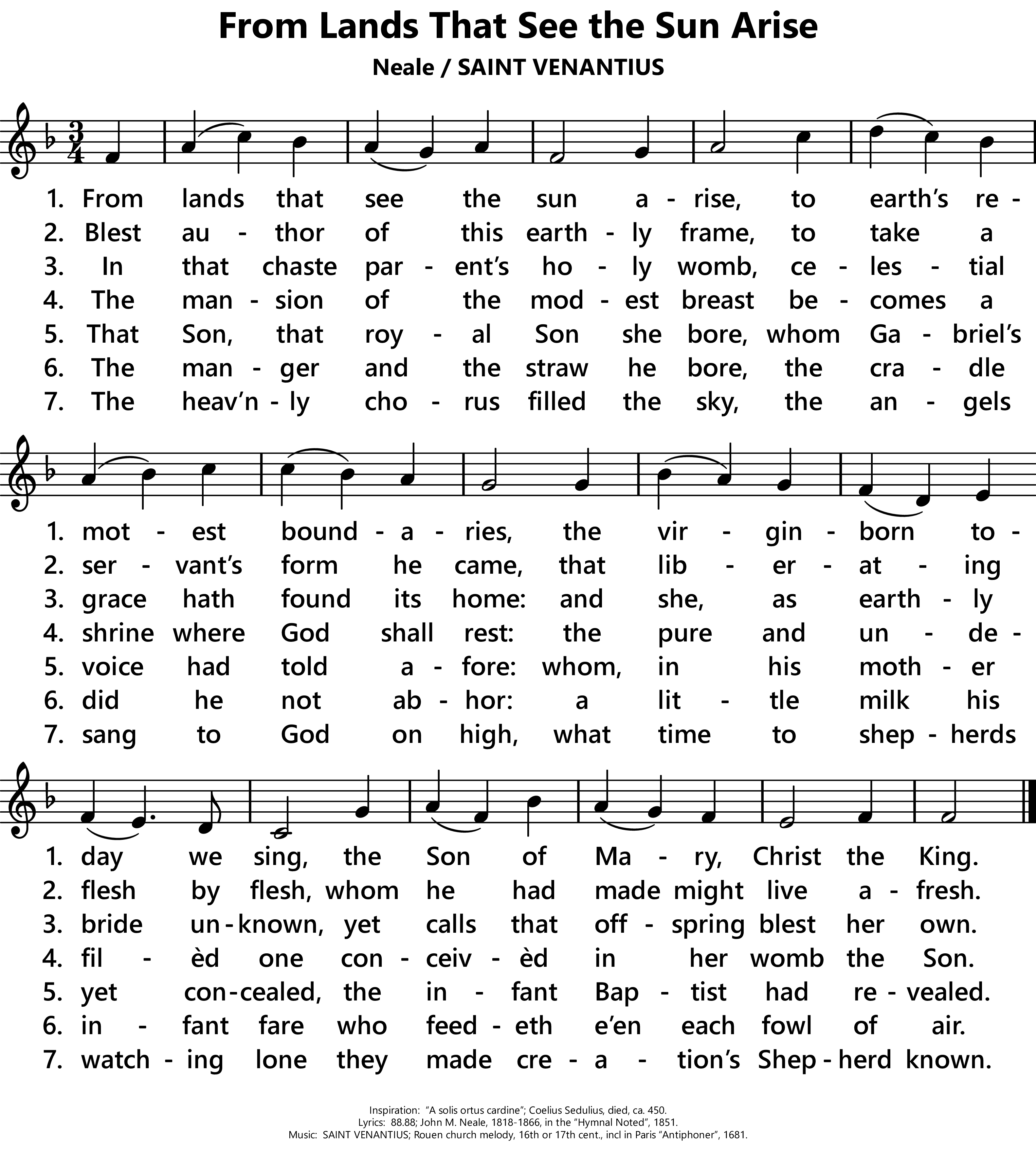 LiturgyShare: A solis ortus cardine [Sedulius]